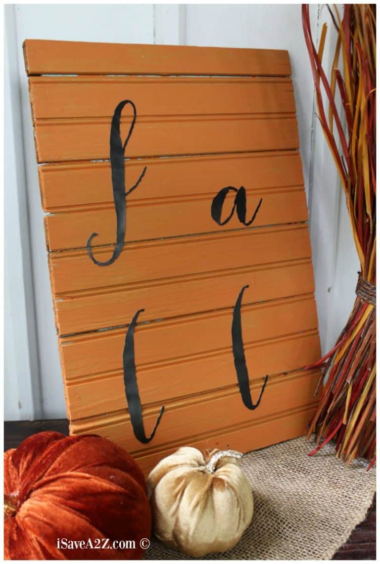 Scrap Wood Projects: Fall Scrap Wood Sign - iSaveA2Z.com
