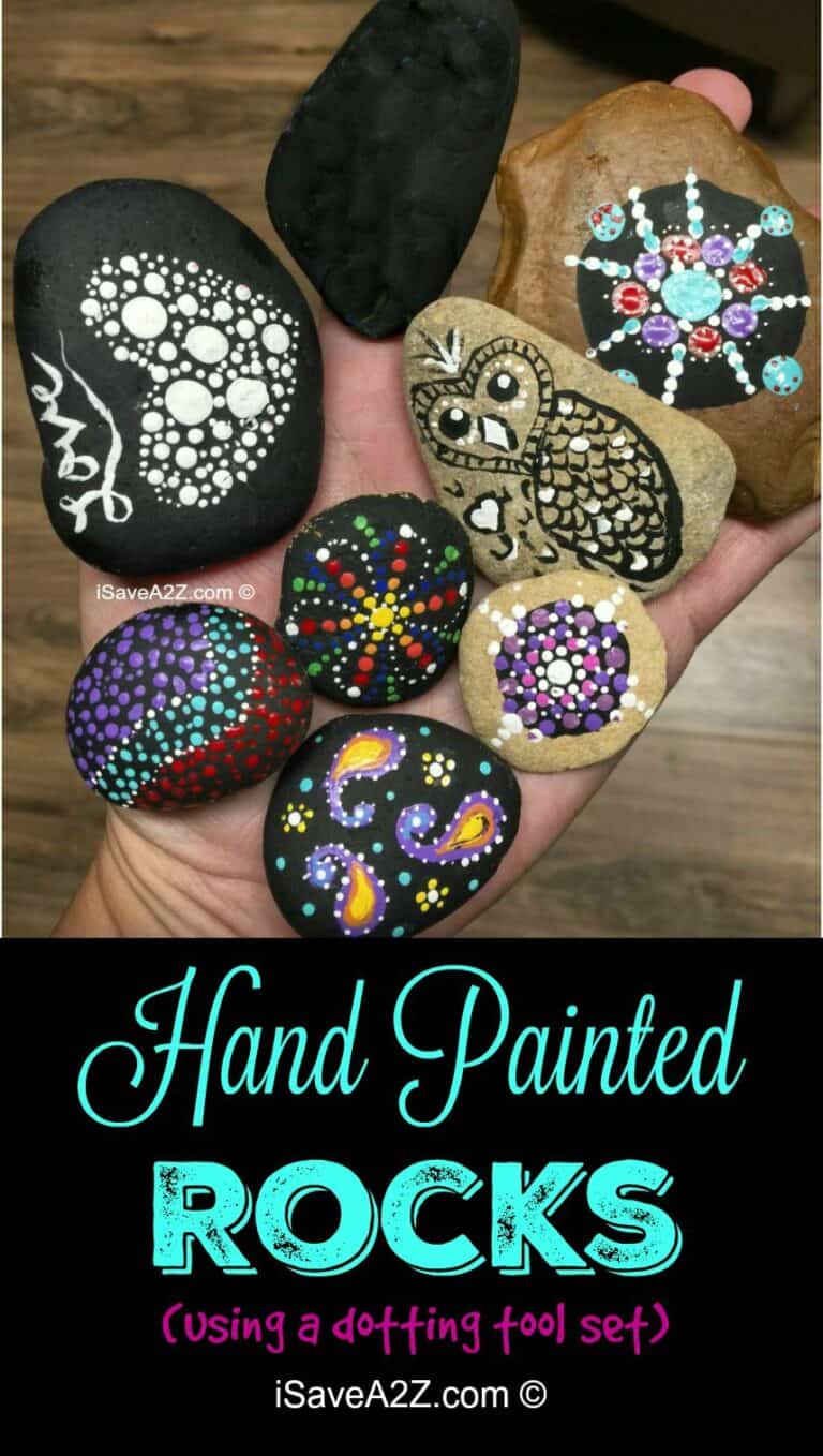 Hand Painted Rock Designs (teaching opportunity for kids) - iSaveA2Z.com