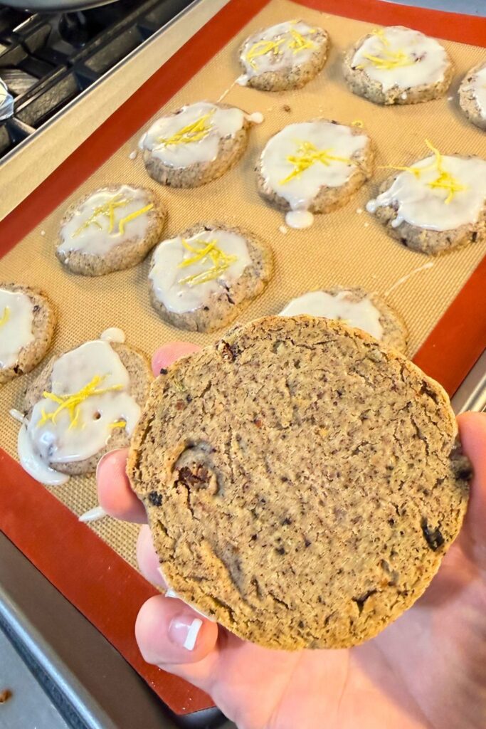 Blueberry Acai Shortbread Cookies with a Lemon Glaze Recipe - iSaveA2Z.com